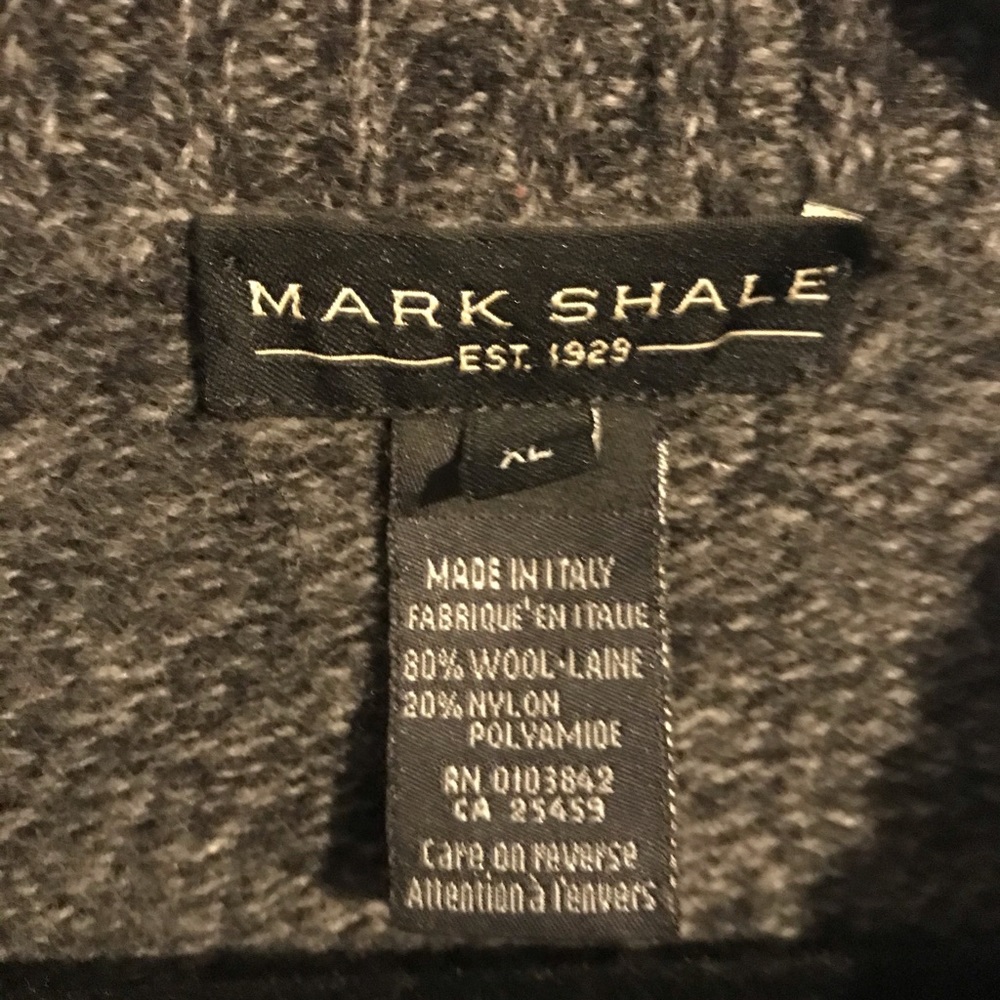 Mark Shale Wool Blend Preppy Zip Sweater Size Xl - Gem